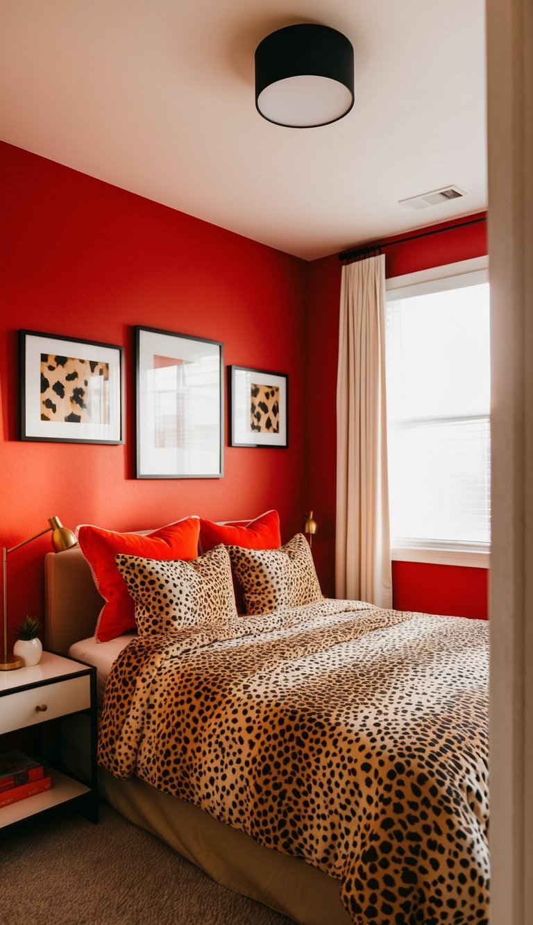 Bold Style Lives In 21 Red And Cheetah Bedroom Ideas