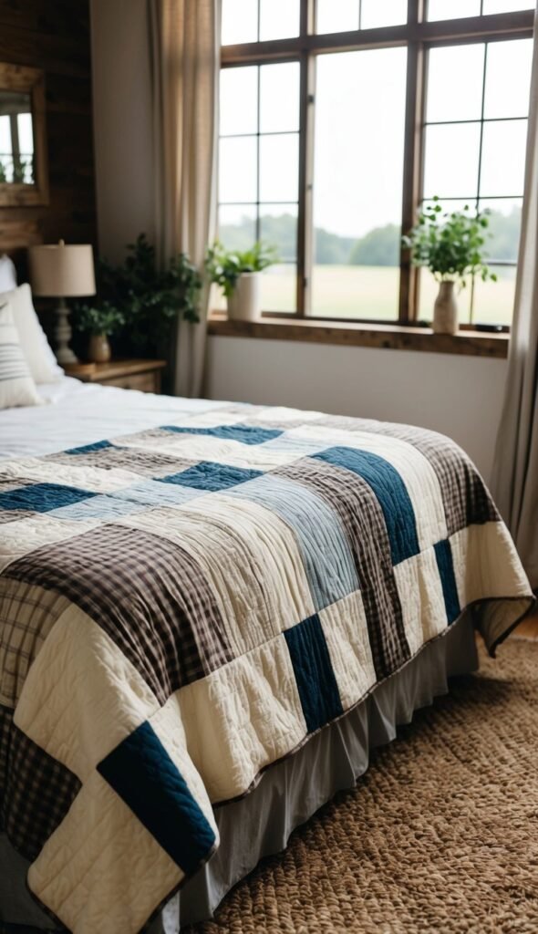 Cozy Spaces Glow with 21 Farmhouse Bedding Ideas