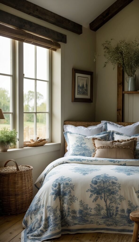 Cozy Spaces Glow with 21 Farmhouse Bedding Ideas